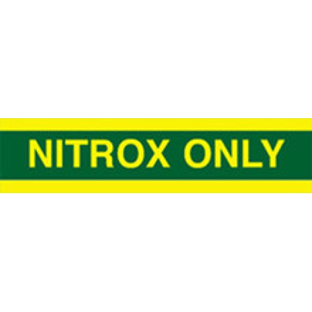 Nitrox Only Sticker for Pony Tank - Roanoke Island Dive Shop
